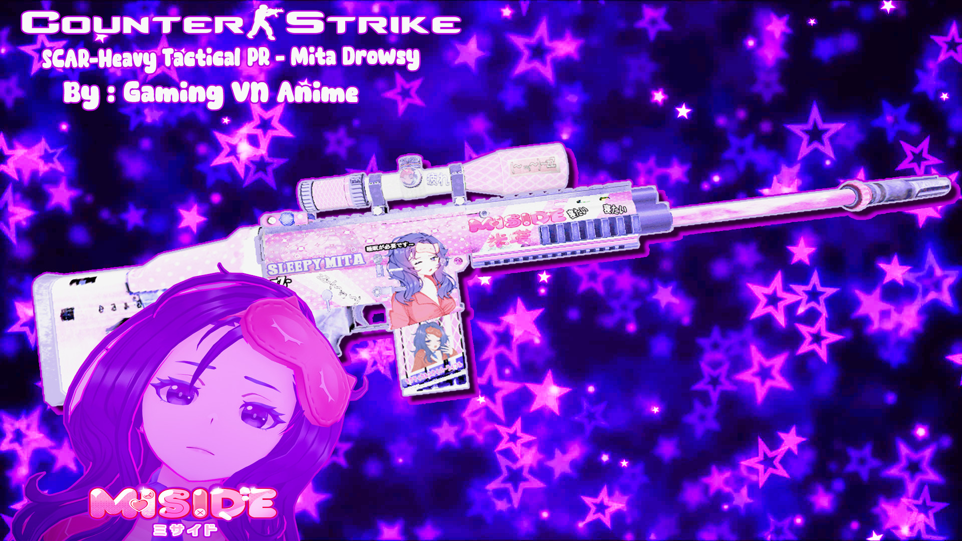 SCAR-Heavy Tactical PR - Mita Drowsy 【Miside】 Mod for Counter-Strike 1.6 | CS1.6 Mods