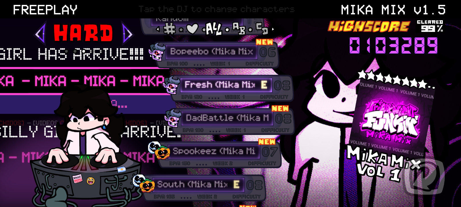 FNF MIKA MIX V1.5 + MOBILE PORT Mod for Friday Night Funkin' | FNF Mods