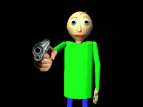 Baldi has a gun (REPAINTED) Mod for Baldi's Basics | Baldi Mods
