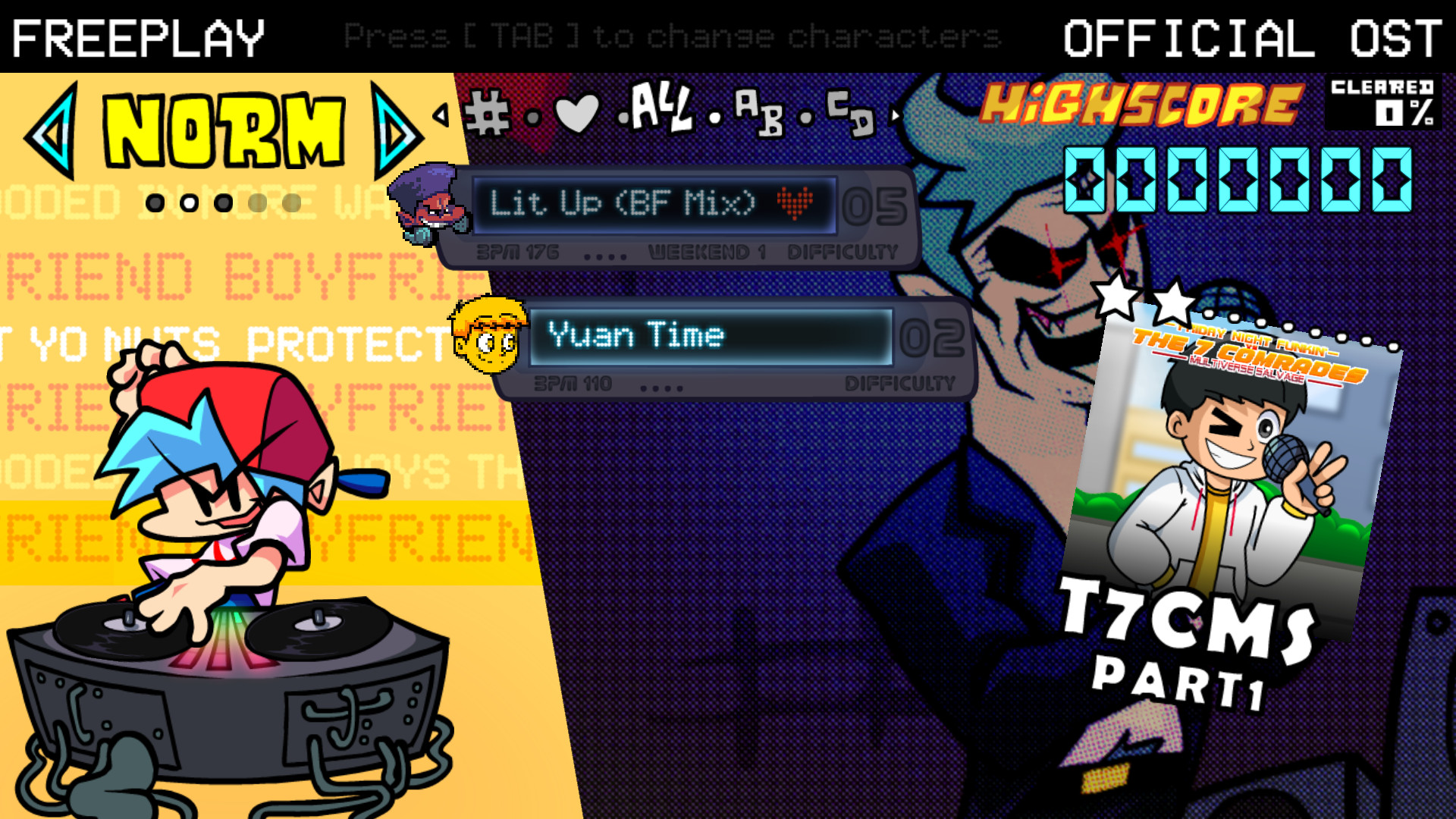 FNF X T7CMS [Yuan Time Remaster V-slice Port Demo] Mod for Friday Night ...