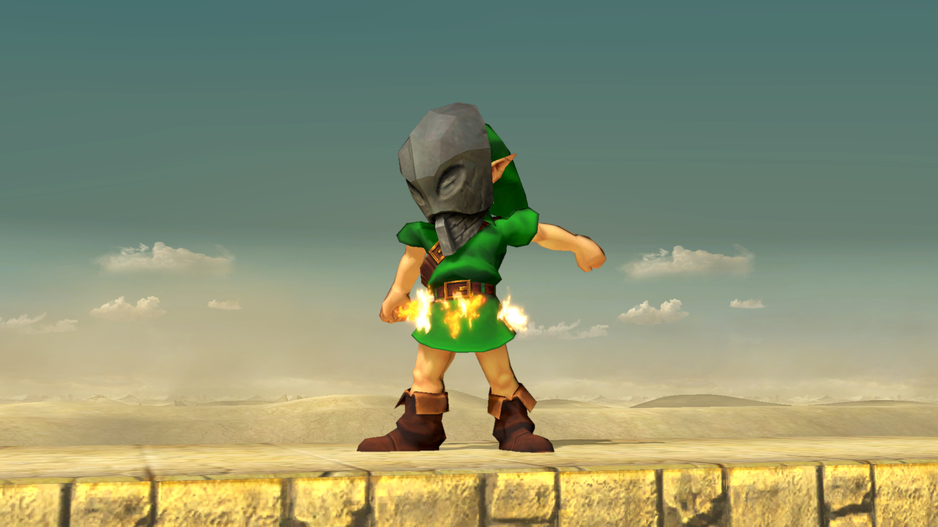 Giant's Mask Link (Majora's Mask) over Incineroar Mod for Super Smash ...