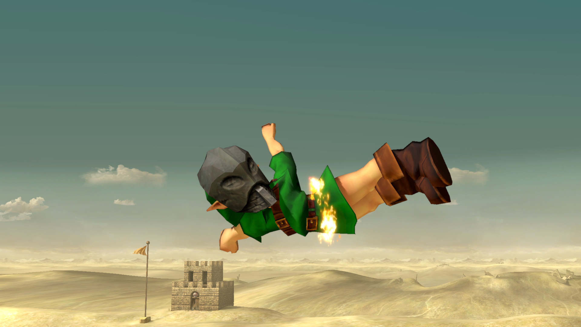 Giant's Mask Link (Majora's Mask) over Incineroar Mod for Super Smash ...