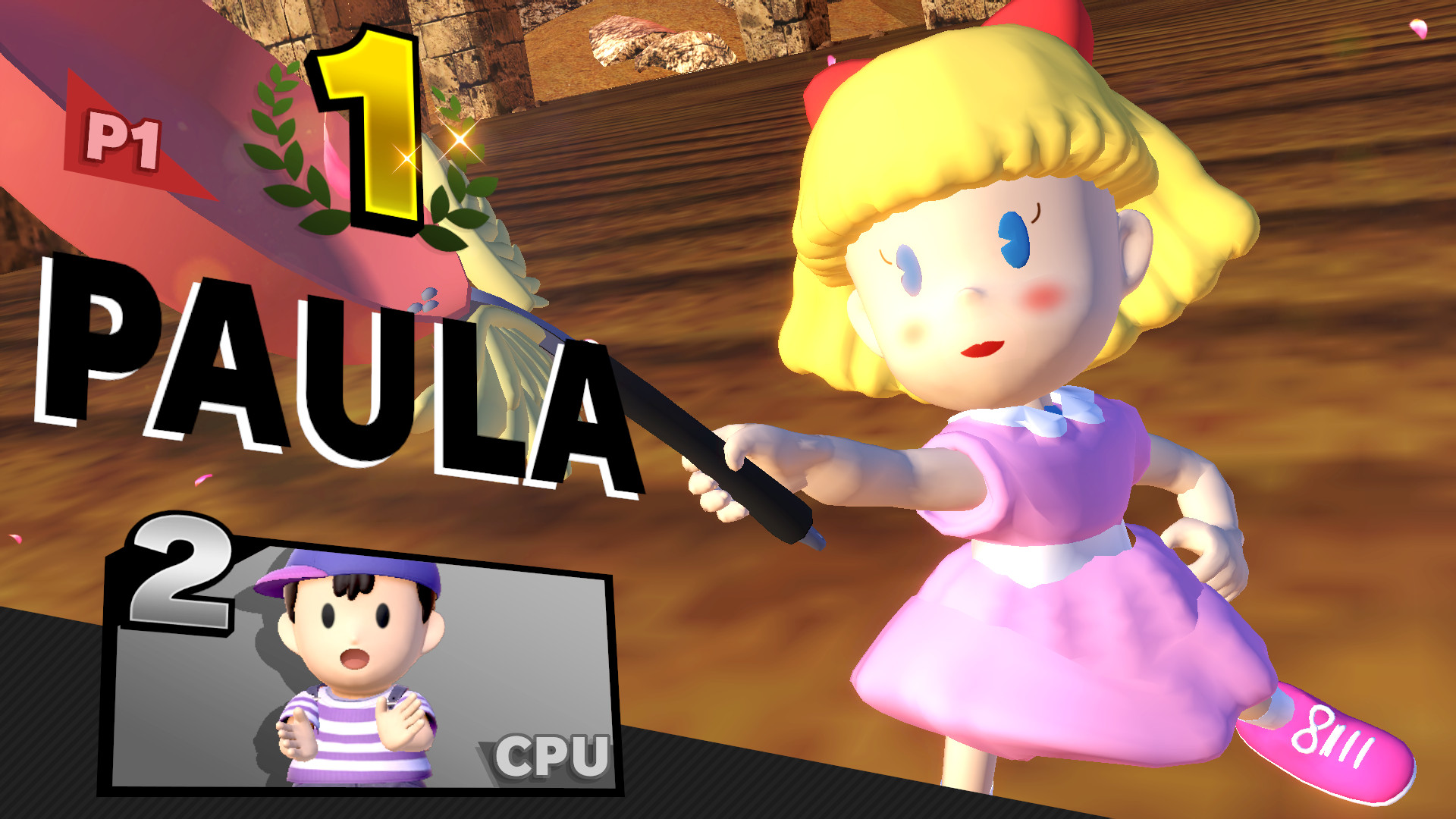 Paula (EarthBound) over Ness Mod for Super Smash Bros. Ultimate | SSBU Mods