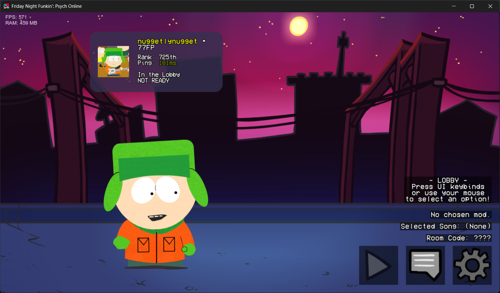 Kyle Broflovski Skin for Psych Online Mod for Friday Night Funkin ...