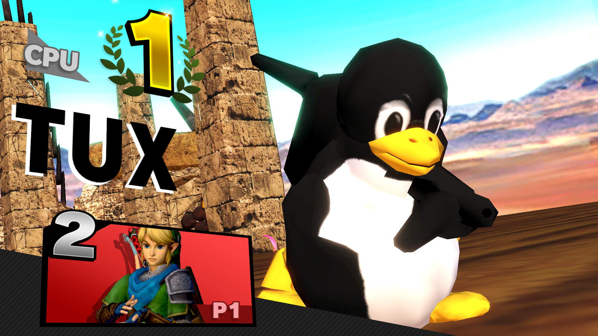 Tux the Penguin (Linux) over Falco Mod for Super Smash Bros. Ultimate | SSBU Mods