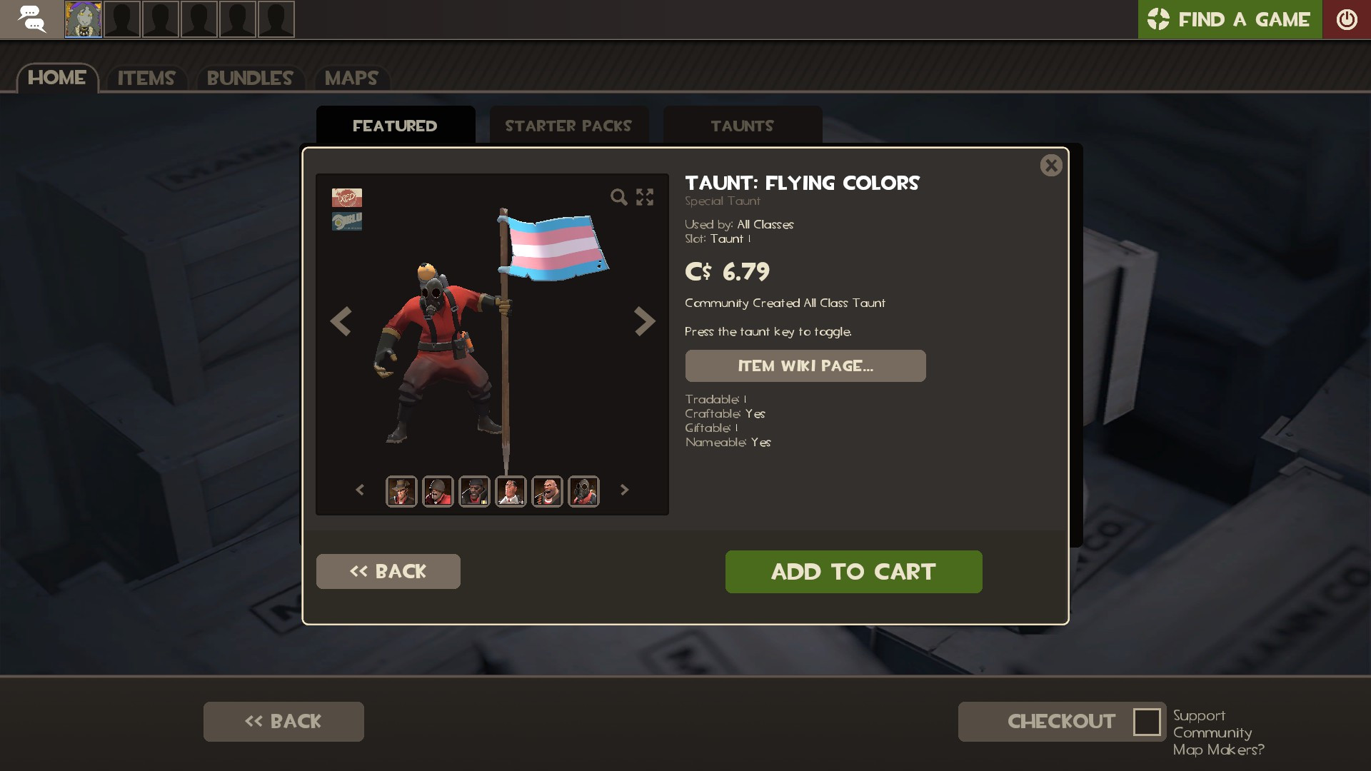 trans flag taunt! Mod for Team Fortress 2 | TF2 Mods