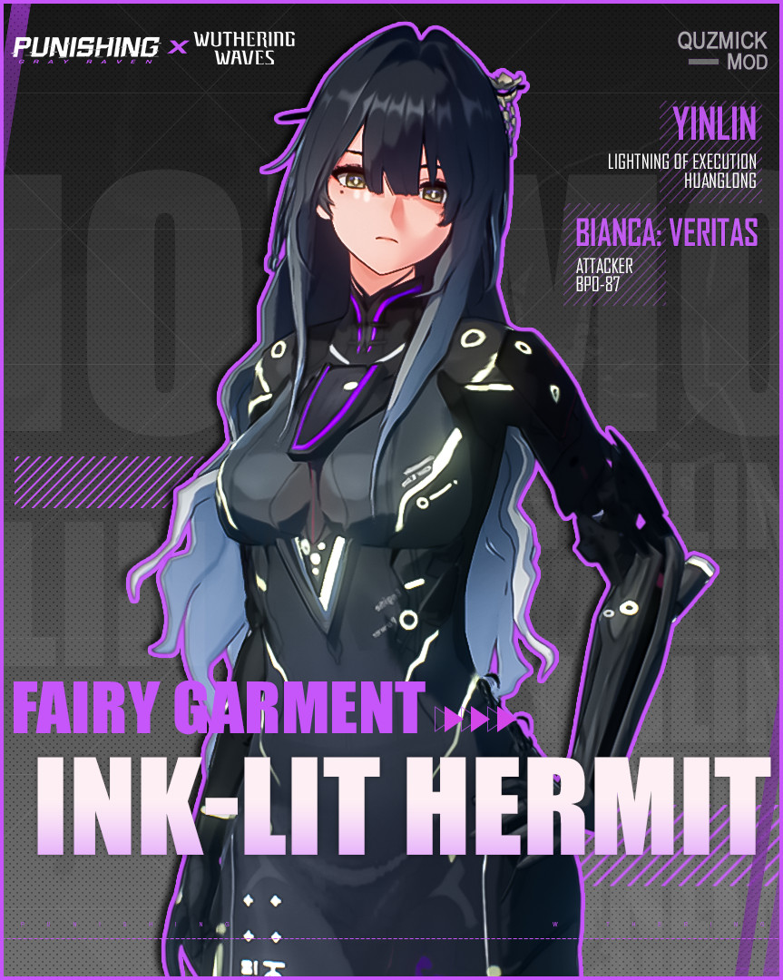 Yinlin x Bianca [PGR]-Ink Lit Hermit Mod for Wuthering Waves | WuWa Mods