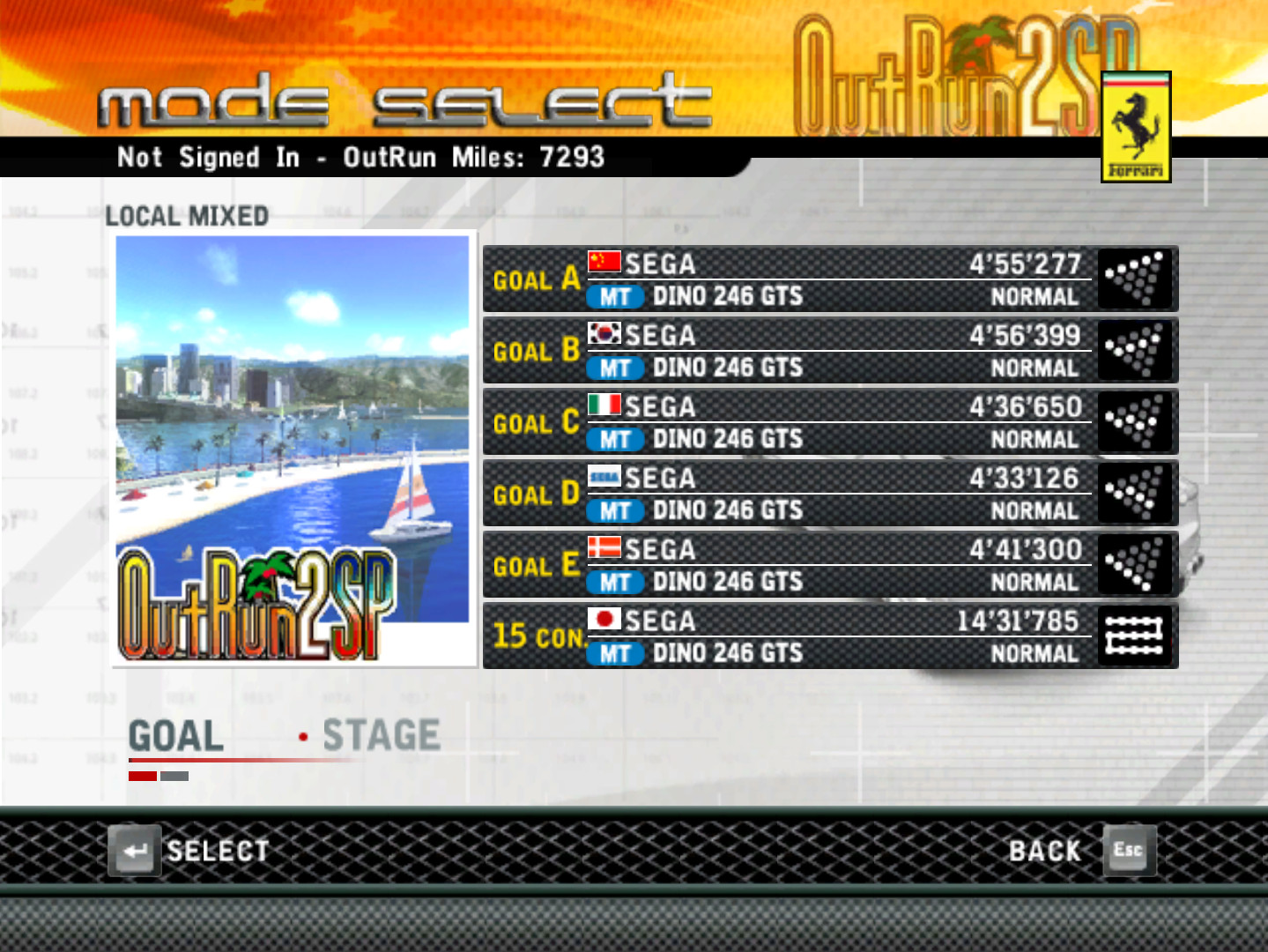 HD GUI Mod for OutRun 2006: Coast 2 Coast | OR06C2C Mods