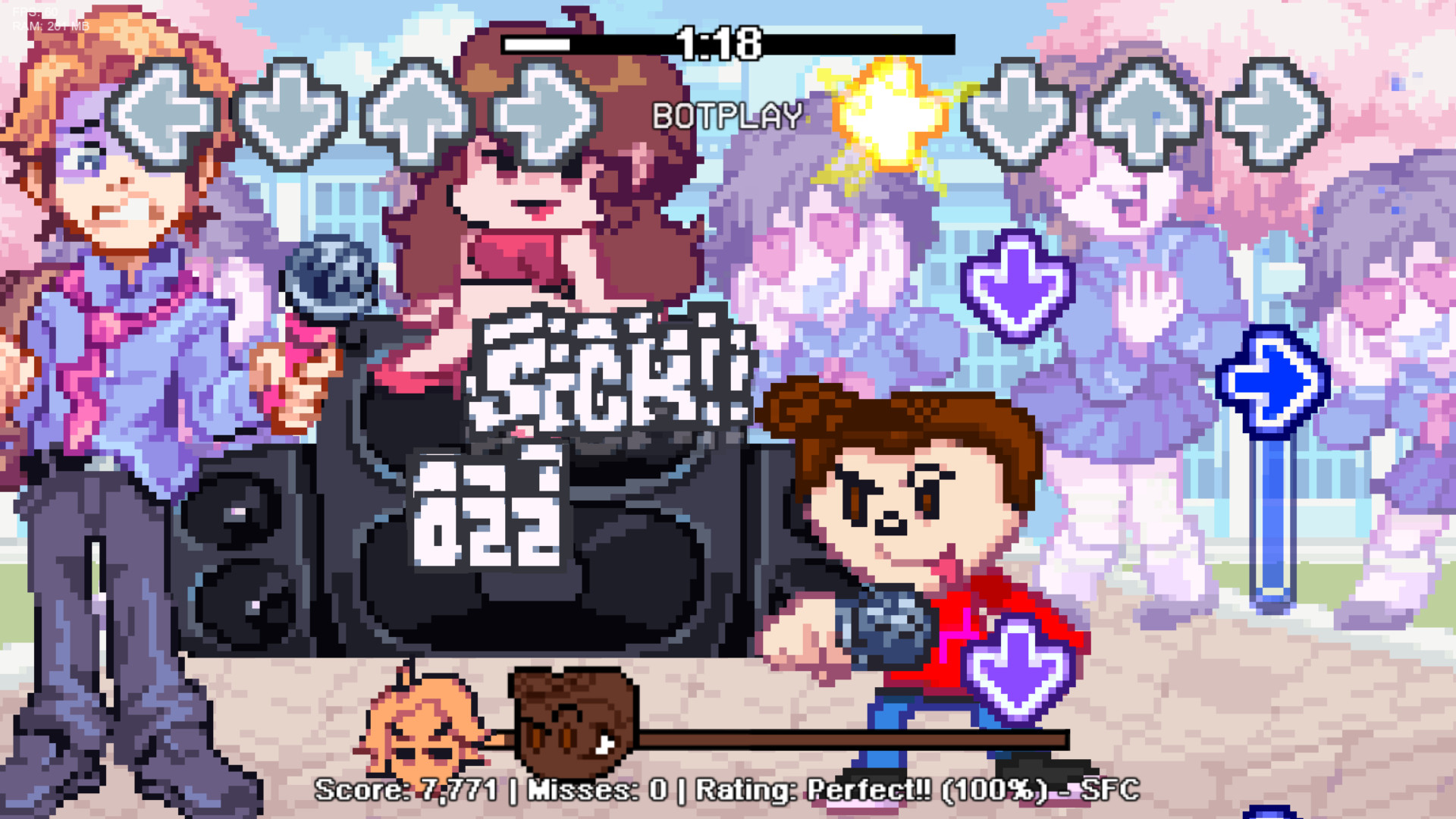 Brandon over BF [PSYCH ONLINE] Mod for Friday Night Funkin' | FNF Mods