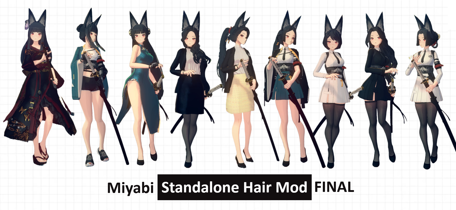 Miyabi Hair Mod (Standalone) Mod for Zenless Zone Zero | ZZZ Mods