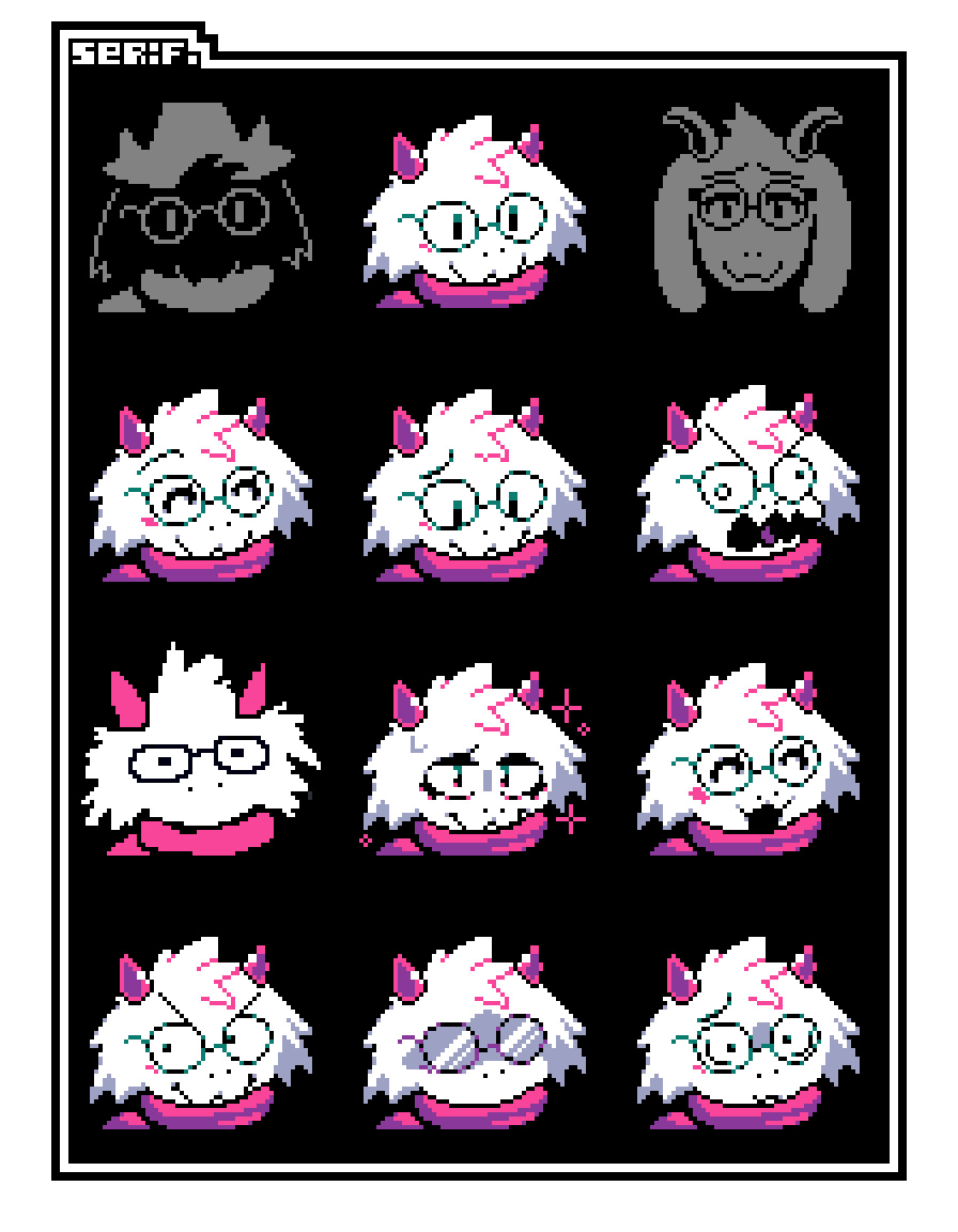 Serif0S' No-hat Ralsei Face Resprites Mod Mod for Deltarune | DR Mods