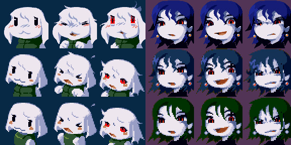 Toroko and Misery Portrait Resprites Mod for Cave Story (freeware ...