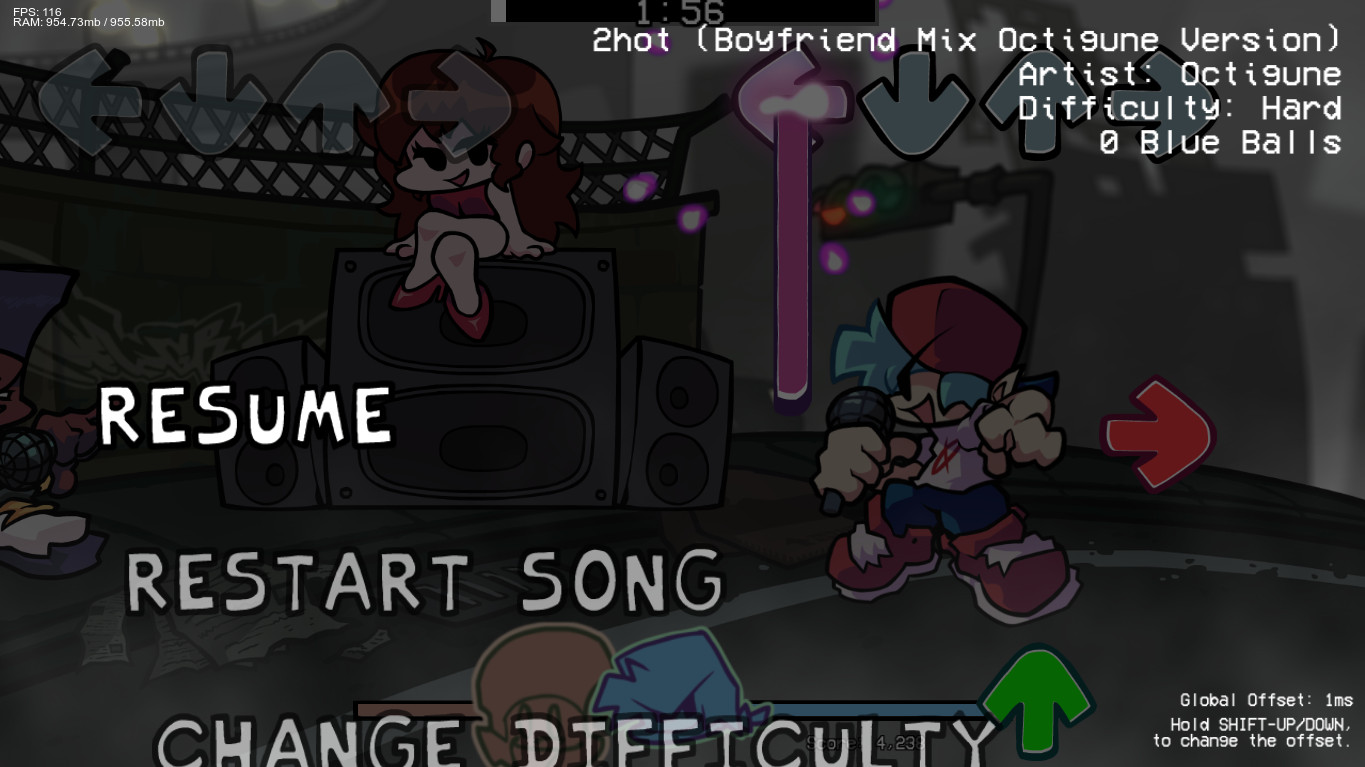 2hot (BF Mix) Octigune Version Port to V Slice Mod for Friday Night Funkin' | FNF Mods