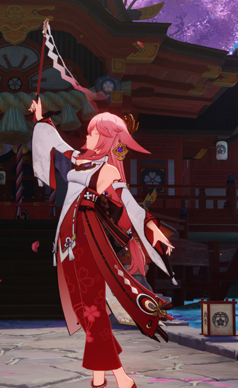 Sakura Veil Priestess-Yae Miko Mod for Genshin Impact | GI Mods