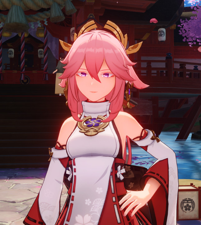 Sakura Veil Priestess-Yae Miko Mod for Genshin Impact | GI Mods