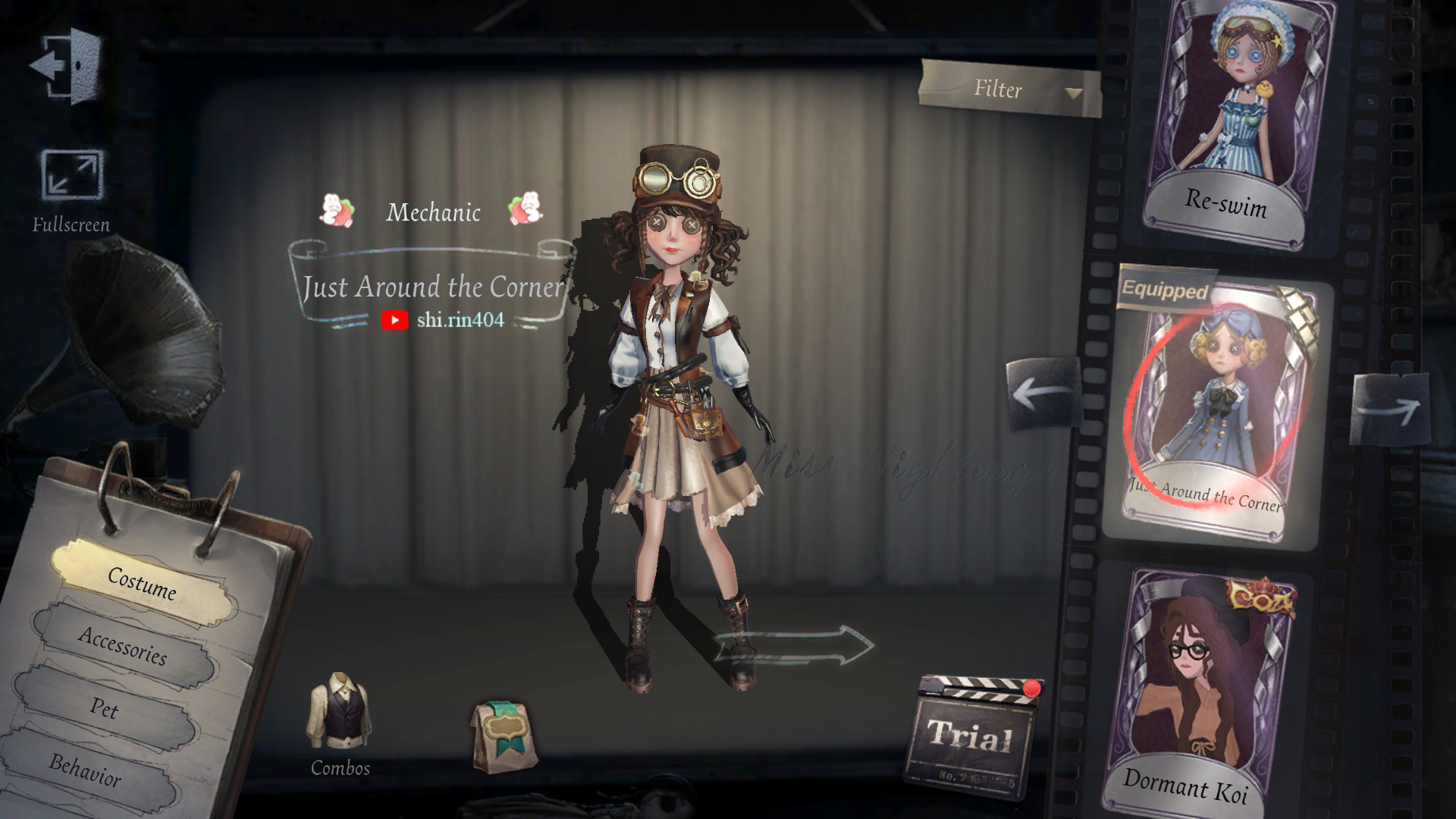 Steampunk Tracy | "Just Around the Corner" Mod for Identity V | IDV Mods