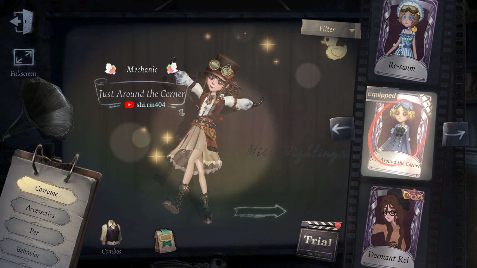 Steampunk Tracy | "Just Around the Corner" Mod for Identity V | IDV Mods