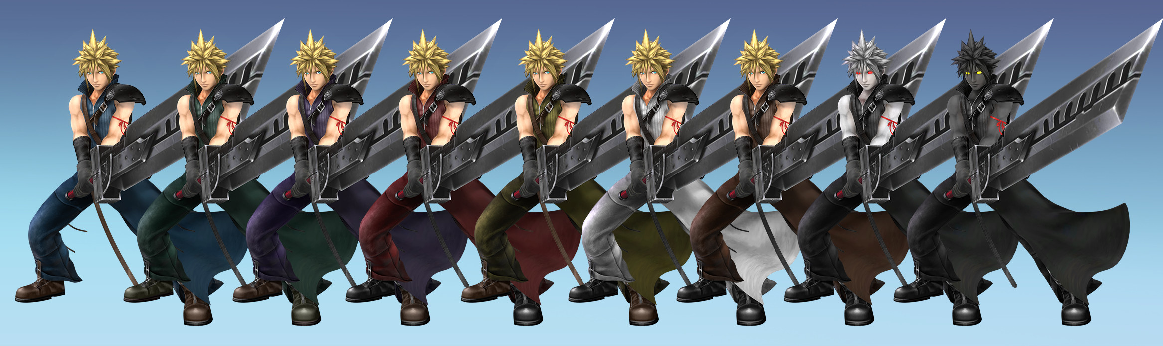 Cloud Ultimate Pose Cosmetic Pack v4 Mod for Super Smash Bros. Brawl ...