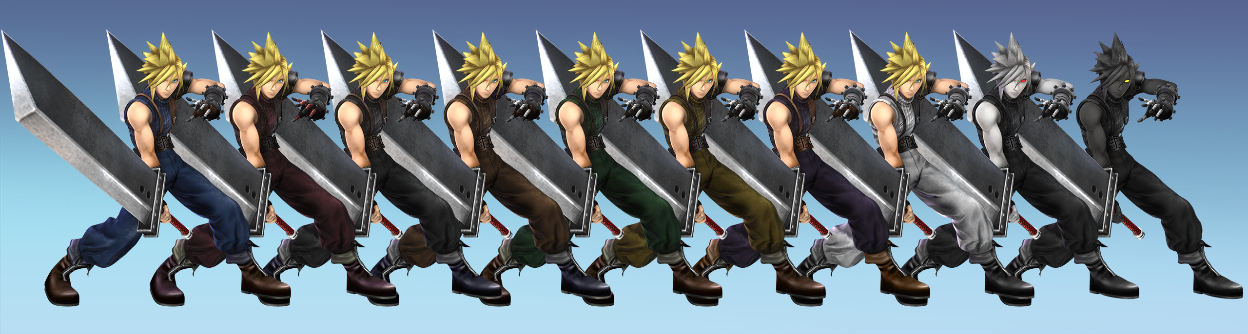 Cloud Ultimate Pose Cosmetic Pack v4 Mod for Super Smash Bros. Brawl ...