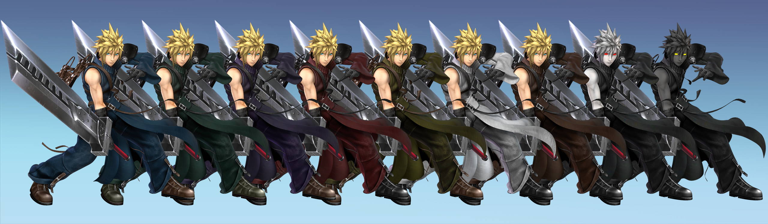 Cloud Ultimate Pose Cosmetic Pack v4 Mod for Super Smash Bros. Brawl ...