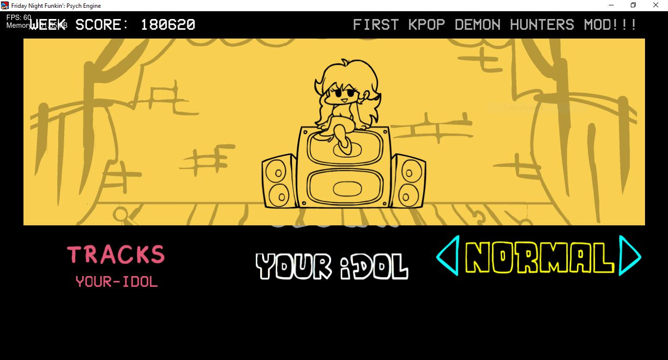 Your Idol FNF Cover Charted Mod for Friday Night Funkin' | FNF Mods