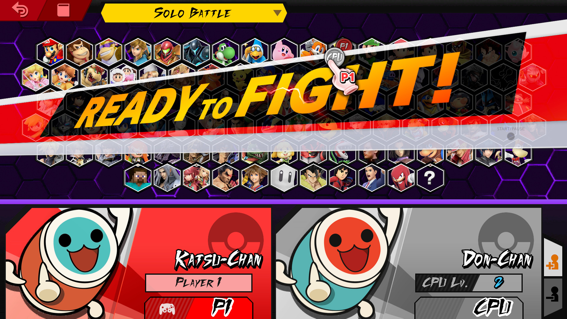 Line Art UI for Don-chan Mod for Super Smash Bros. Ultimate | SSBU Mods