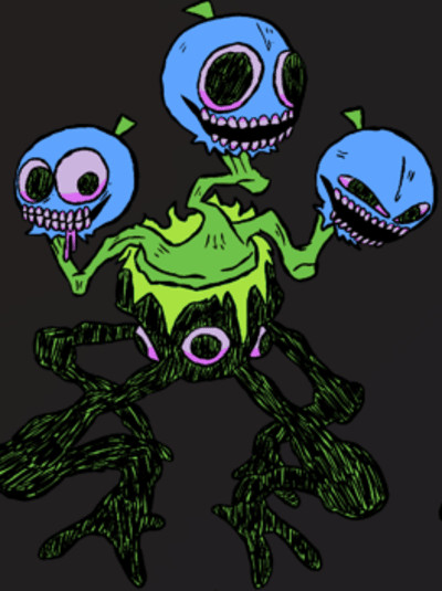 Blueberry Mash Monster Custom Skin V2 Mod for Friday Night Funkin ...