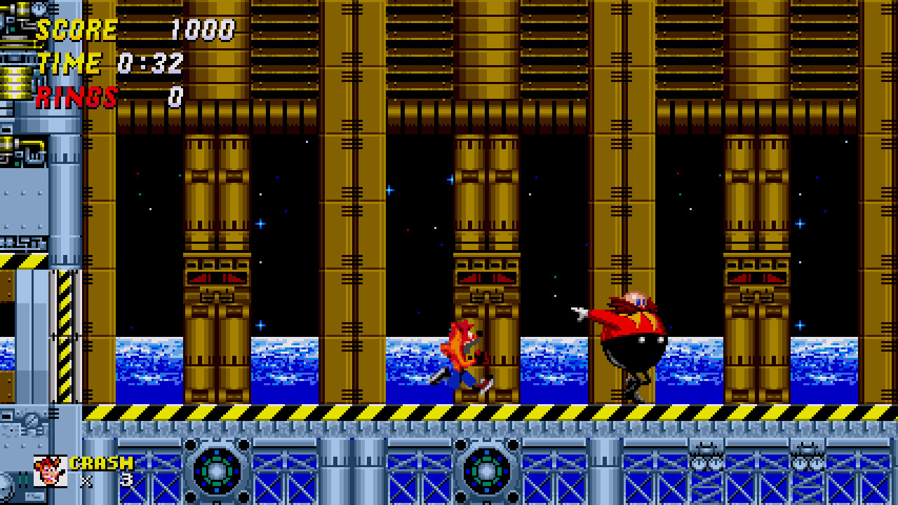 GBA Crash Bandicoot in Sonic 2 Absolute Mod for Sonic The Hedgehog 2 ...