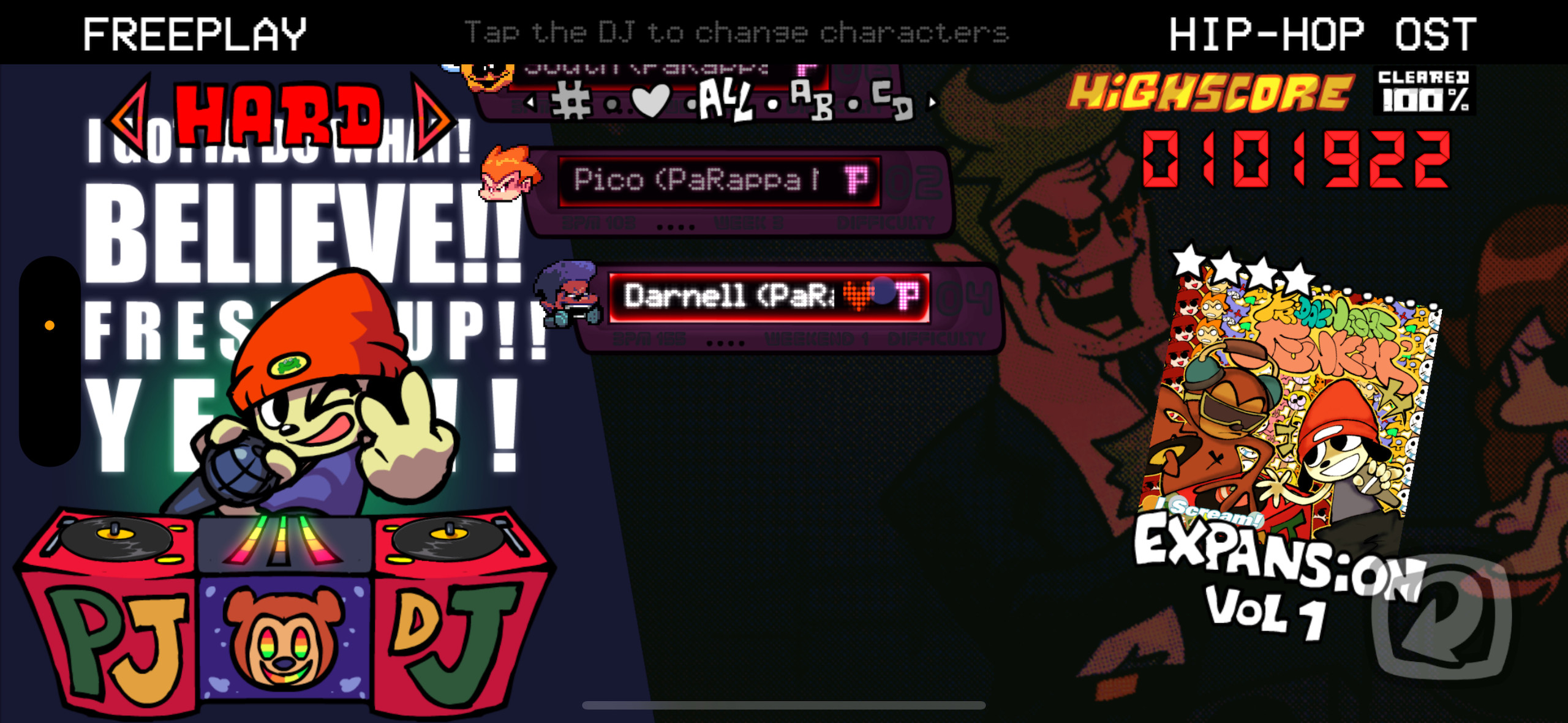 [MOBILE] PTR X FNF - I SCREAM! ft. PJ & PaRappa Mod for Friday Night ...