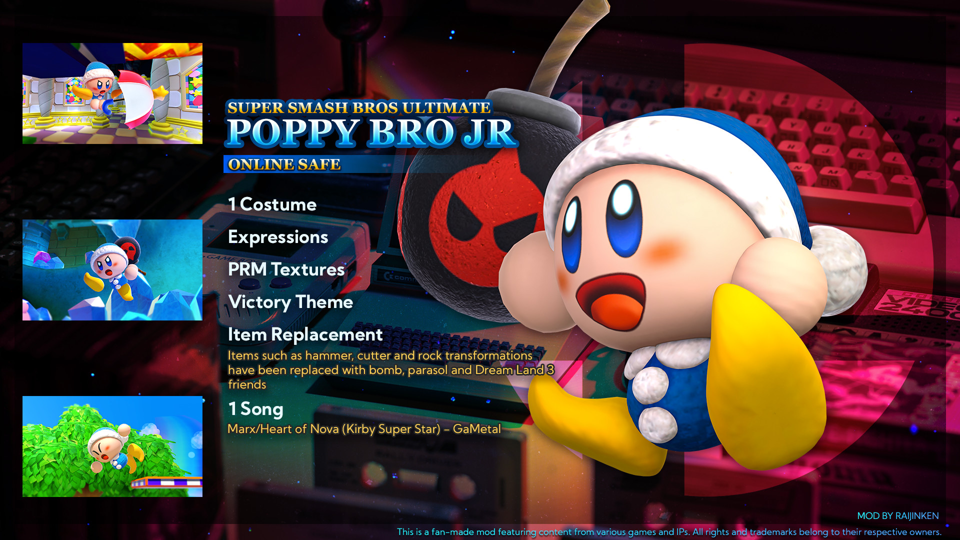 Poppy Bro Jr. (Online Safe) Mod for Super Smash Bros. Ultimate | SSBU Mods