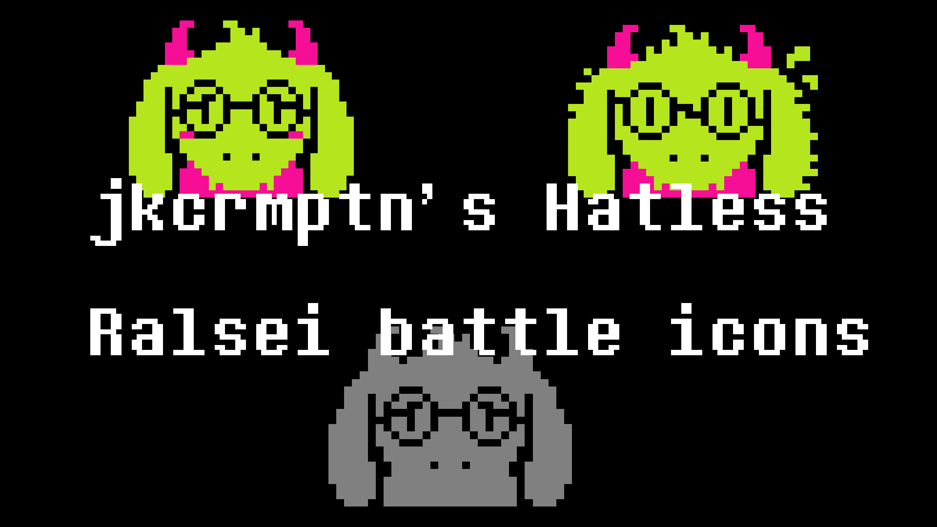 JK's Hatless Ralsei Battle Icons Mod for Deltarune | DR Mods