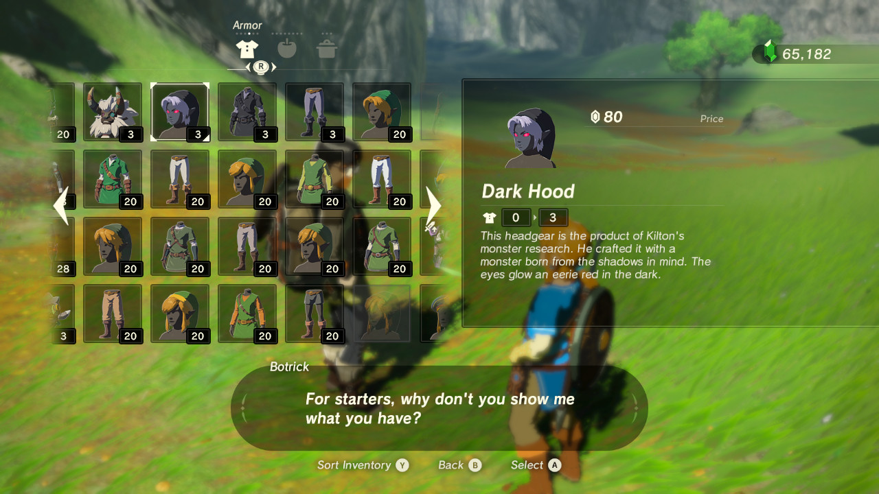 Dark Set: Better Sell Costs Mod for The Legend of Zelda: Breath of the ...