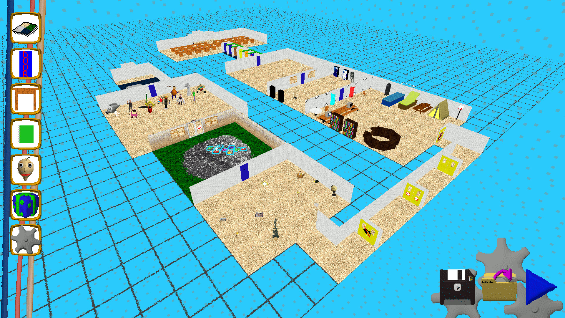 All Characters, models, sprites, items on 1 Level Mod for Baldi's ...