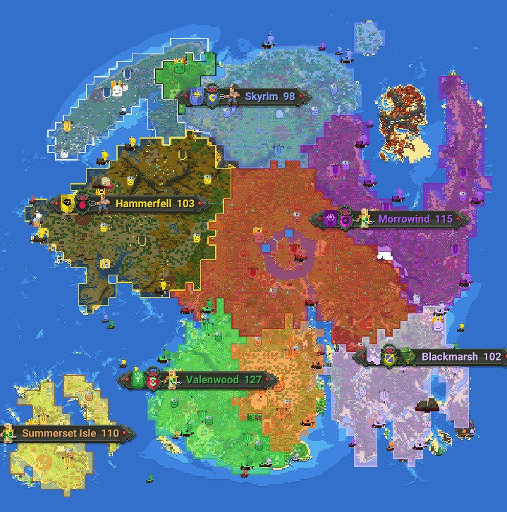 Tamriel Map For Worldbox 0.50.6 Android Mod for WorldBox | WorldBox Mods