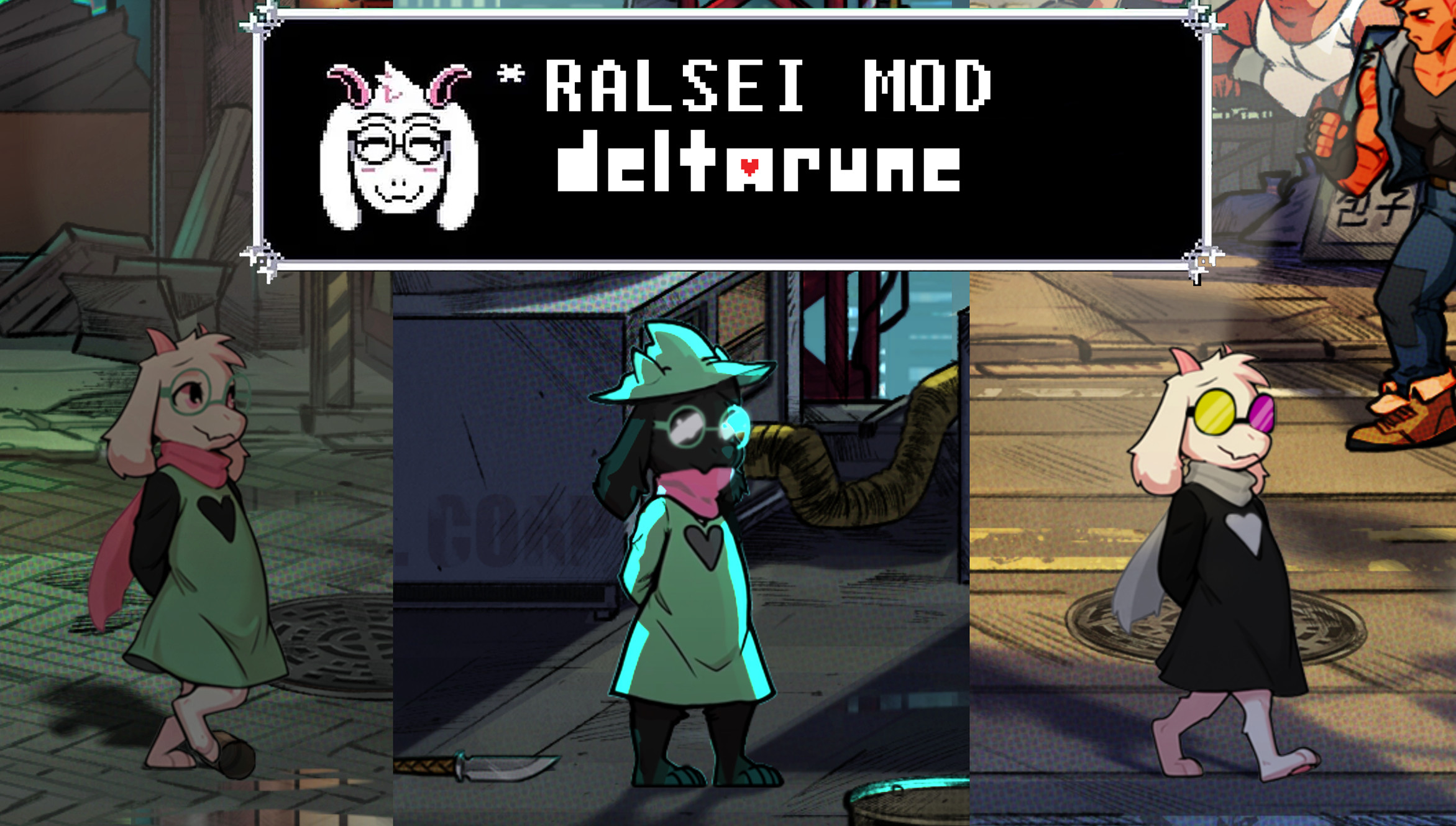 Ralsei (Deltarune) Mod for Streets of Rage 4 | SOR4 Mods