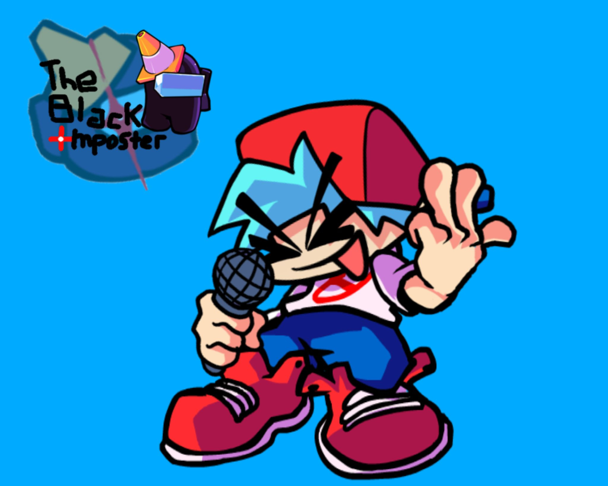 The Black Imposter BOYFRIEND Reskin' Mod for Friday Night Funkin' | FNF ...