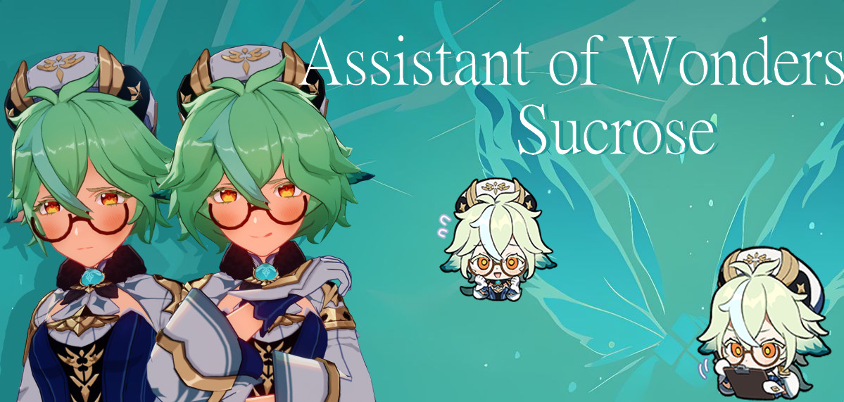 Assistant of Wonders-Sucrose REWORK + blend file Mod for Genshin Impact ...