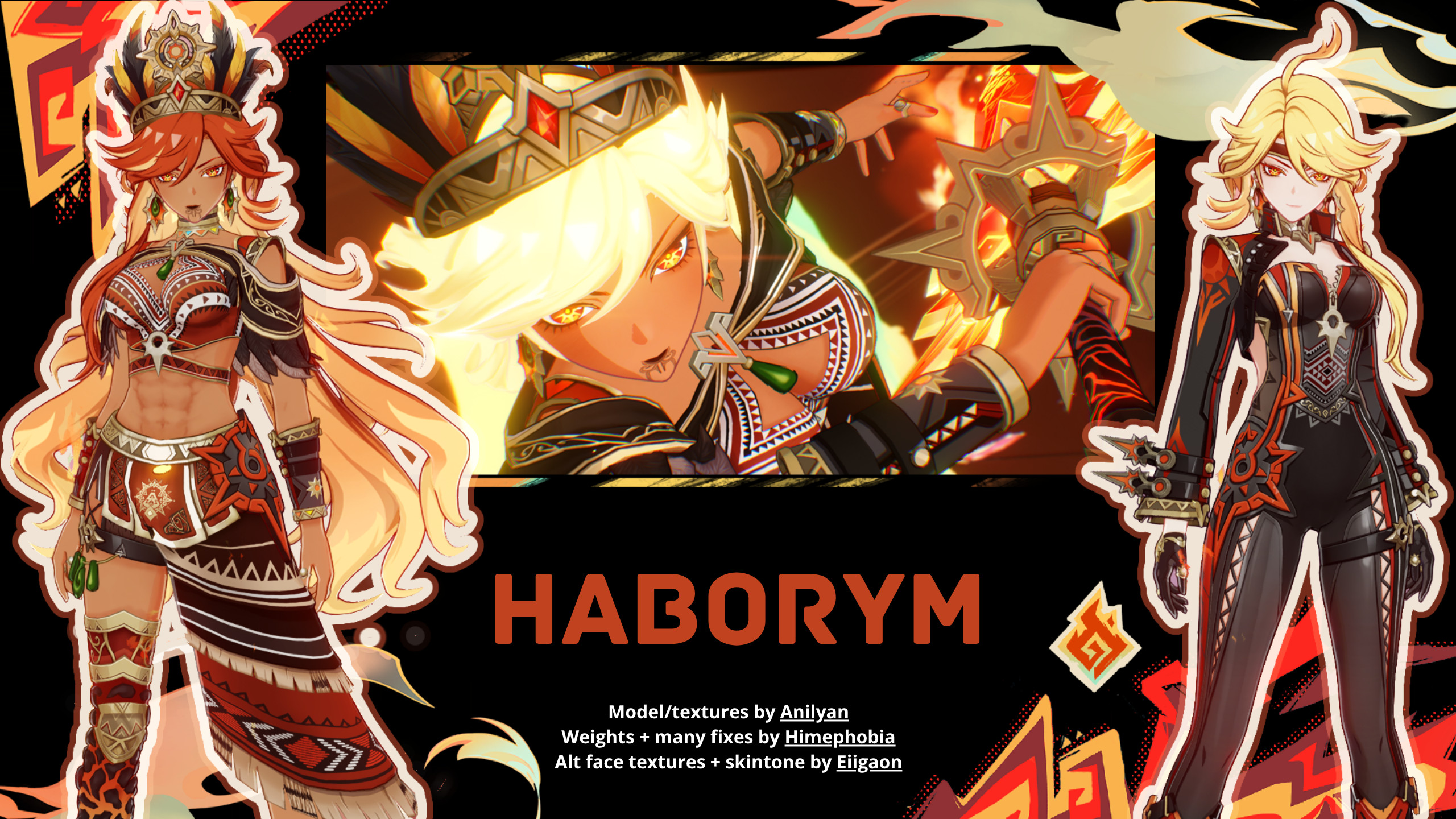 Haborym - Mavuika design retouches + new outfit Mod for Genshin Impact ...