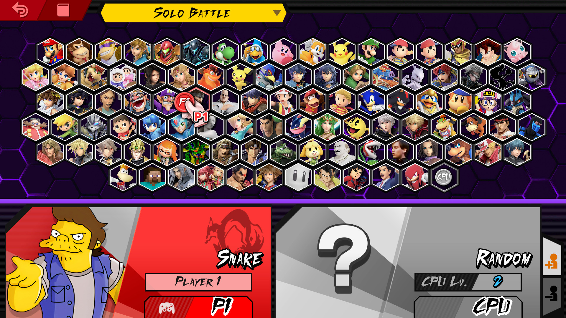 HD Clean UI for Snake Jailbird (Fixed Cropping) Mod for Super Smash ...