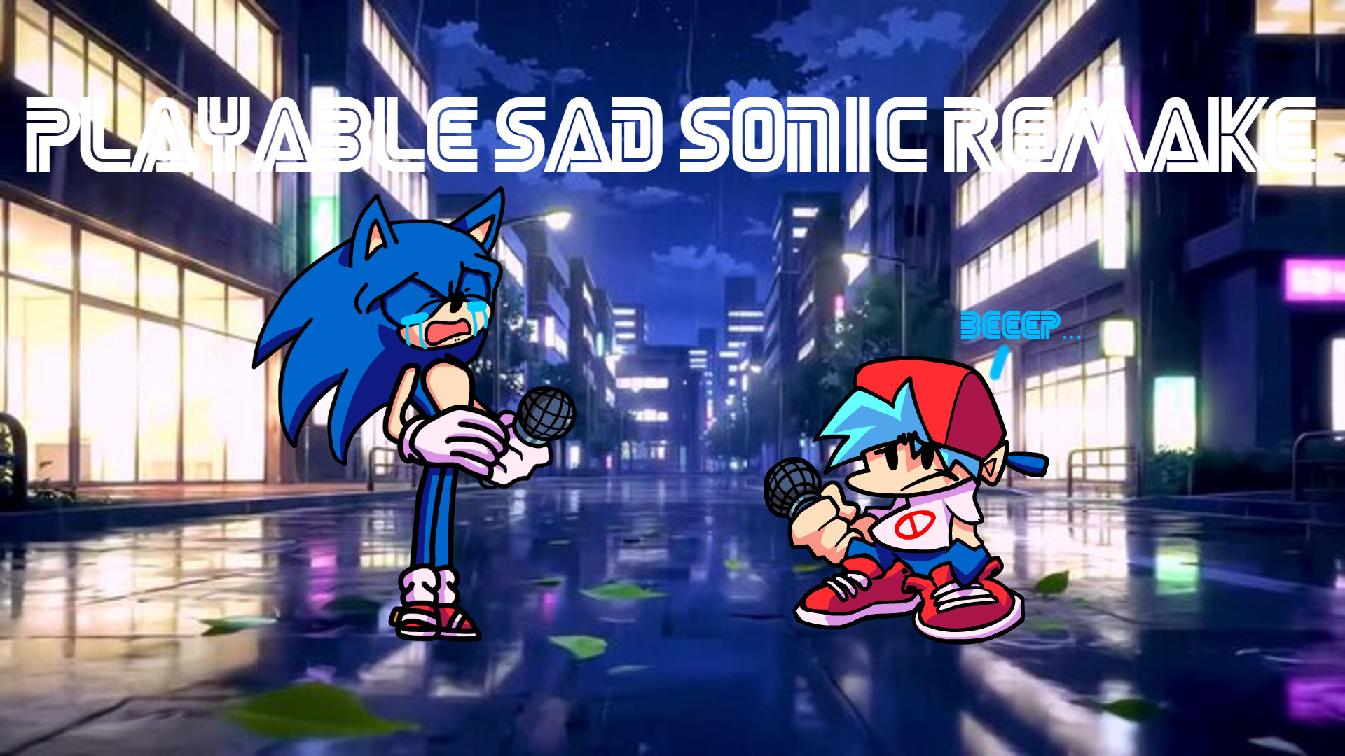 Playable Sad Sonic Remake + FLA Mod for Friday Night Funkin' | FNF Mods