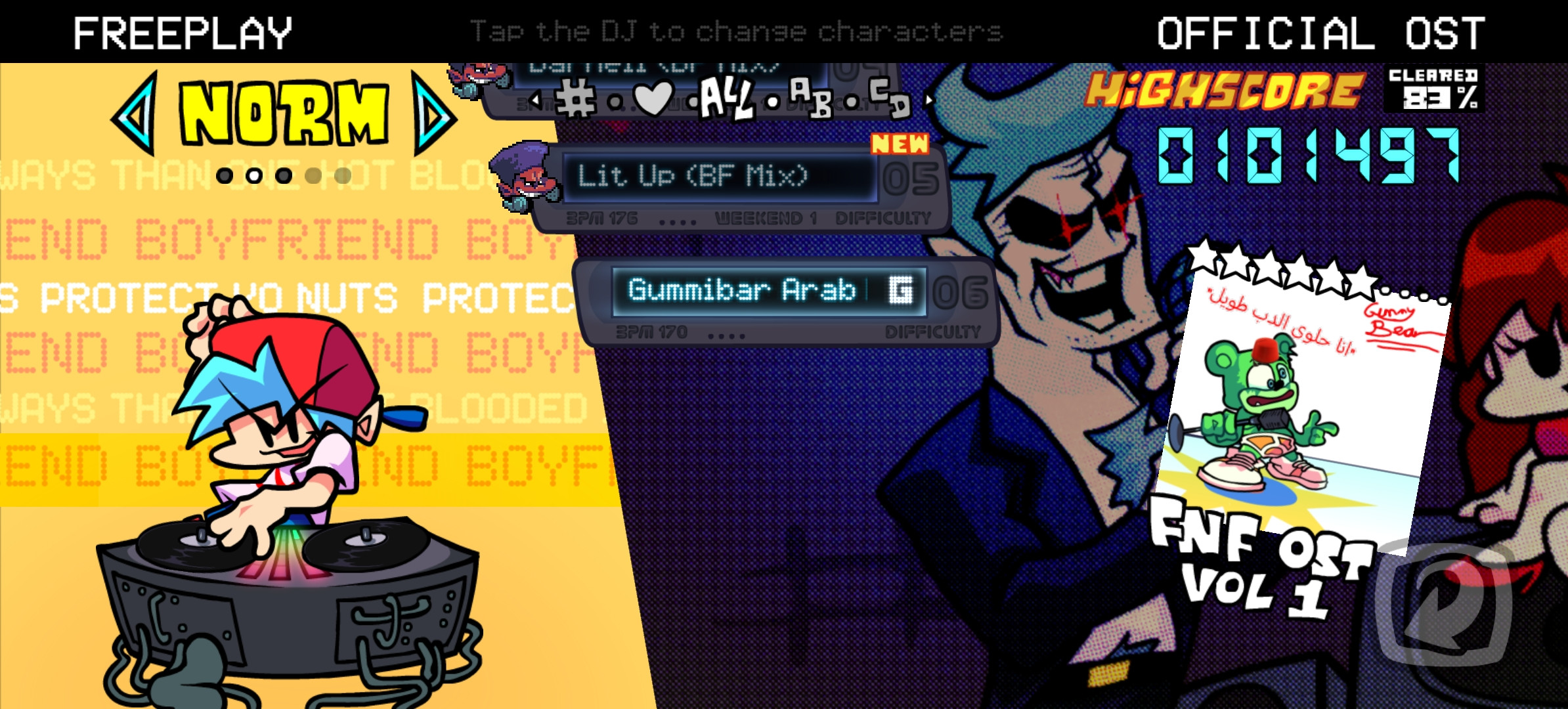 Gummibar Arabic Dub Improved Mod for Friday Night Funkin' | FNF Mods