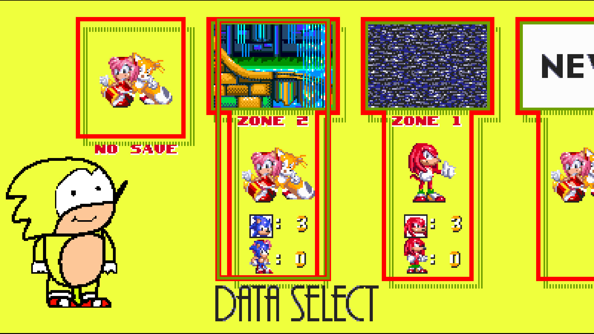 Nicoladerey Custom Data Select Mod for Sonic 3 A.I.R. | S3AIR Mods