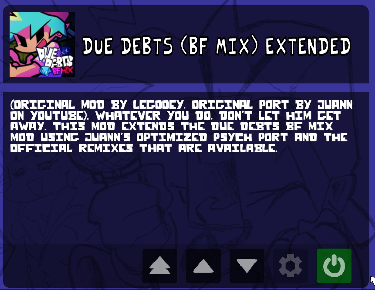 Due Debts BF Mix Extended Mod for Friday Night Funkin' | FNF Mods