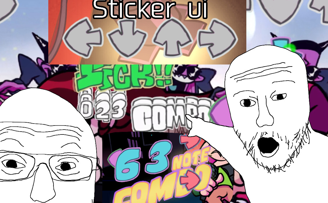 Sticker notes + judgements v-slice Mod for Friday Night Funkin' | FNF Mods