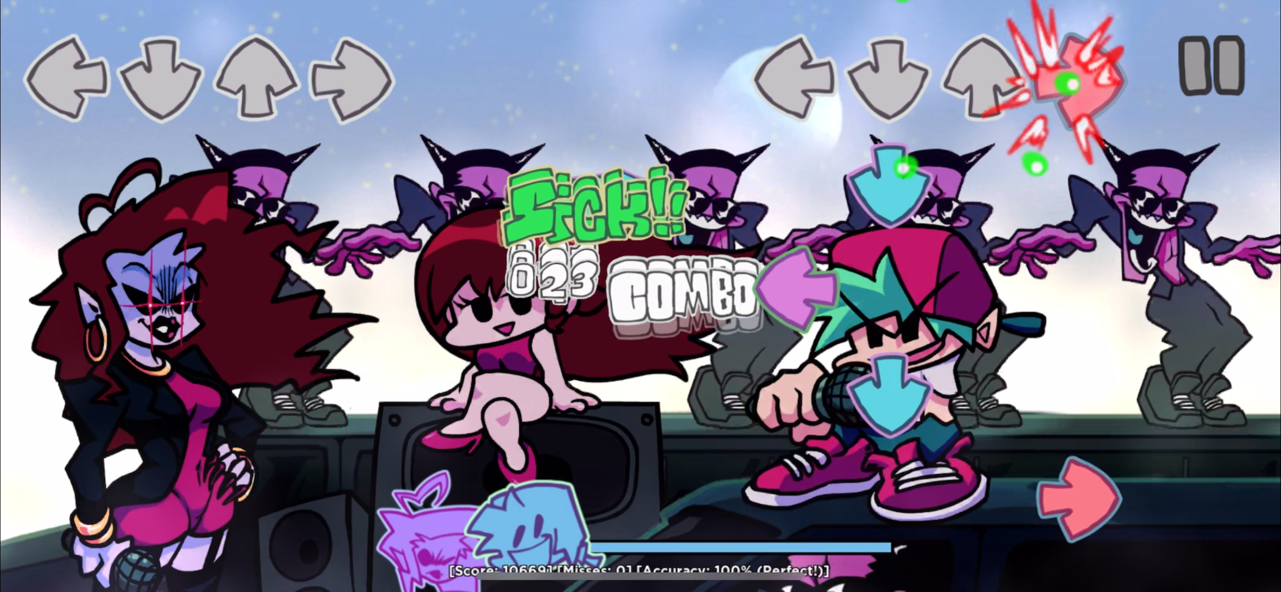 Sticker notes + judgements v-slice Mod for Friday Night Funkin' | FNF Mods