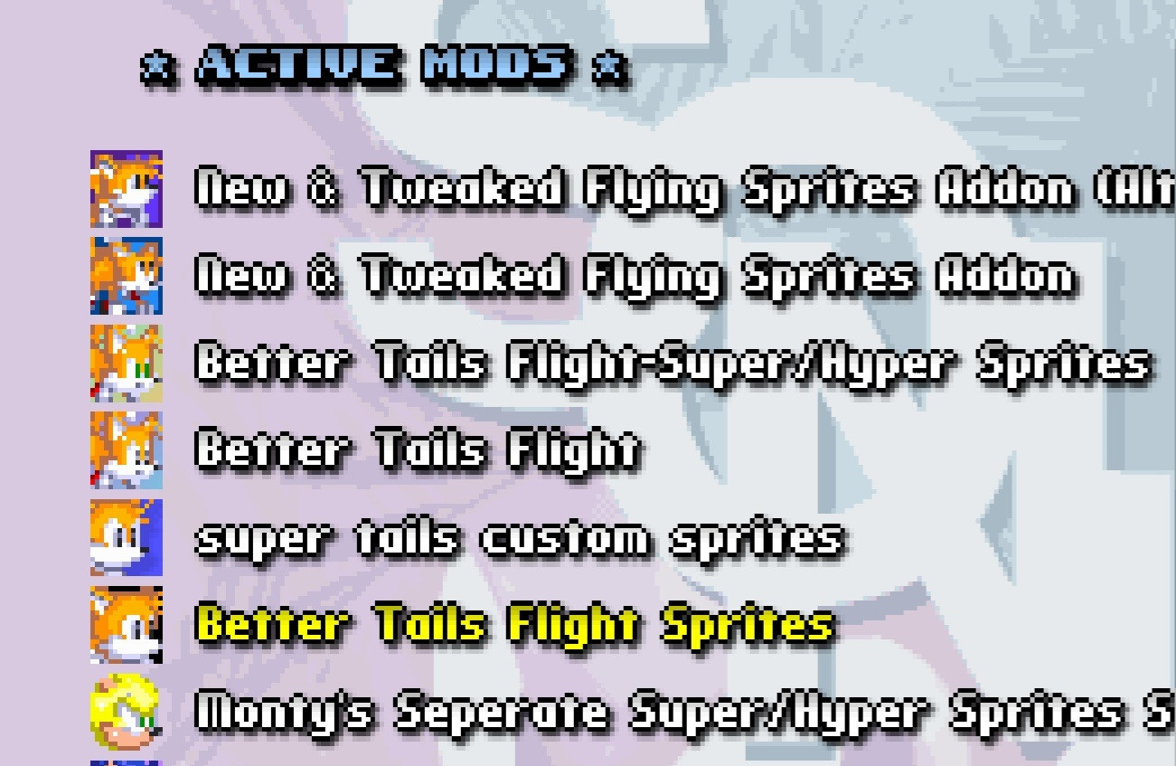 New & Tweaked Flying Sprites (BTF Addon) Mod for Sonic 3 A.I.R. | S3AIR ...