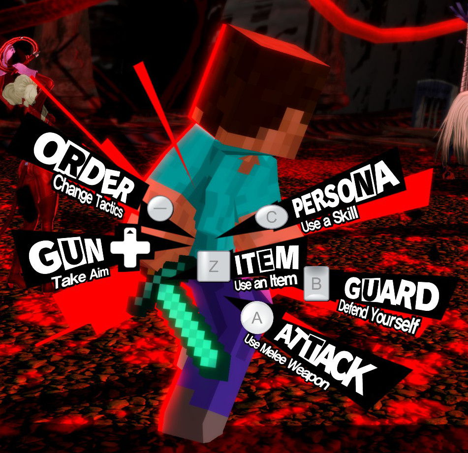 Minecraft Steve Joker Mod for Persona 5 Royal (PC) | P5R (PC) Mods