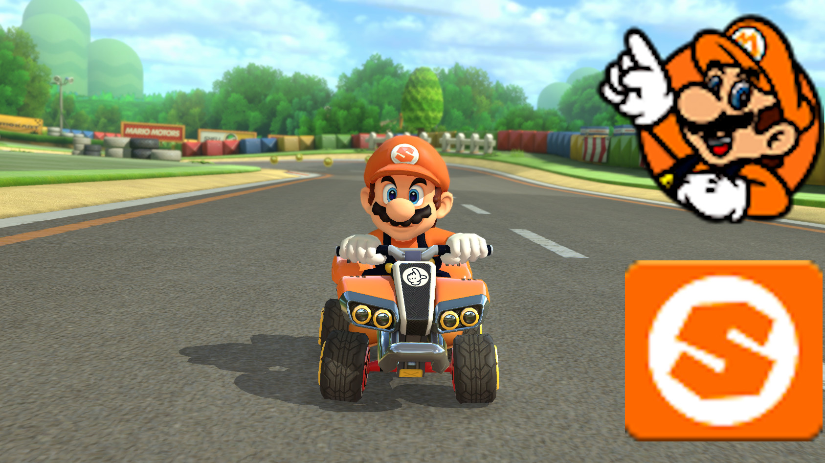 Unused Helper/Super Guide Mario from 3D World Mod for Mario Kart 8 ...