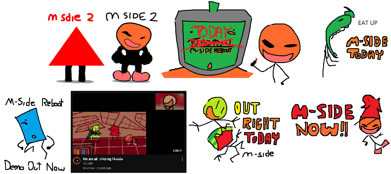 fnf m-side reboot (demo) Mod for Friday Night Funkin' | FNF Mods