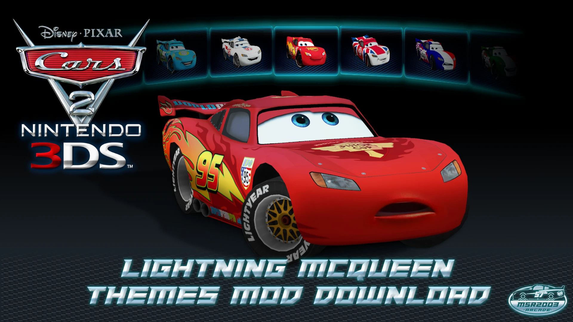 Nintendo 3DS Lightning McQueen Themes Mod for Cars 2 | Cars 2 Mods